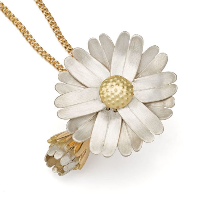 Kinetic, Silver Poppy Locket Necklace | Handmade by Victoria Walker