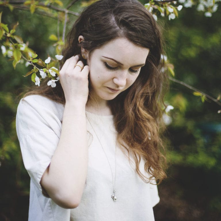 Kinetic, Silver Poppy Locket Necklace | Handmade by Victoria Walker
