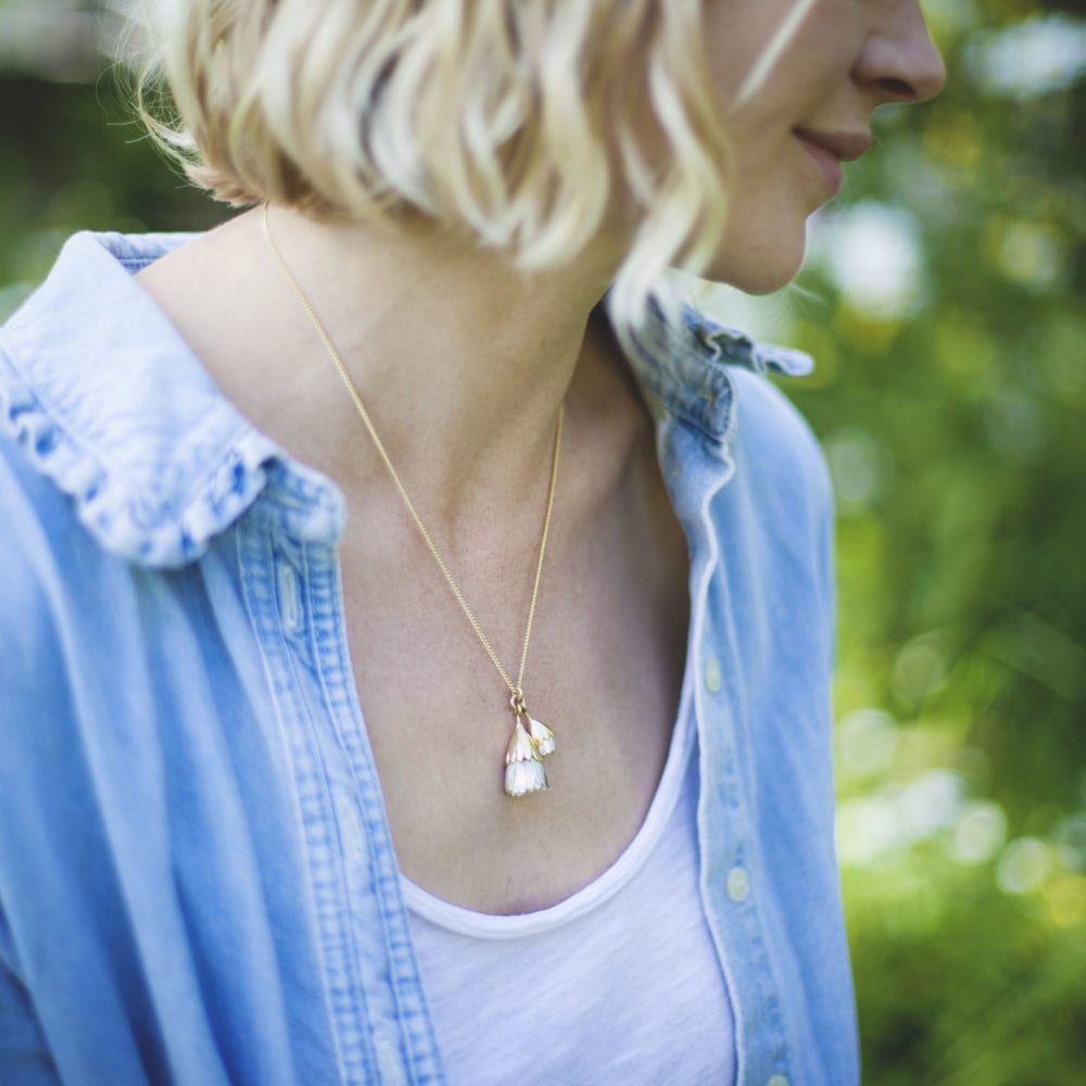 Gold, Daisy Locket Necklace | Handmade by Victoria Walker