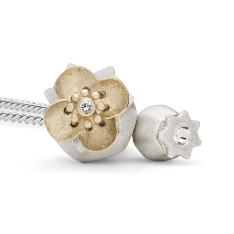 Sterling Silver Poppy Bracelet | Handmade by Victoria Walker