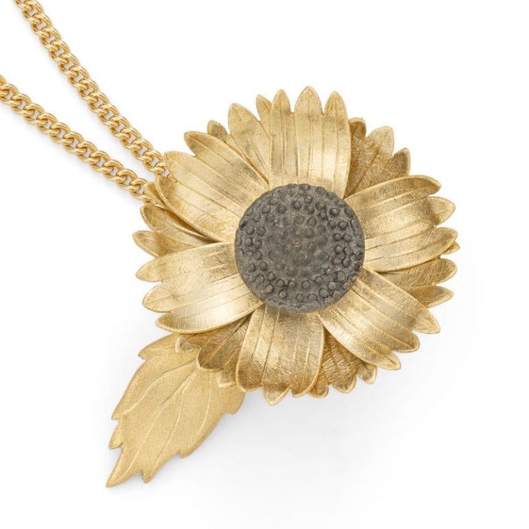 Kinetic, Sunflower Locket Necklace | Handmade by Victoria Walker