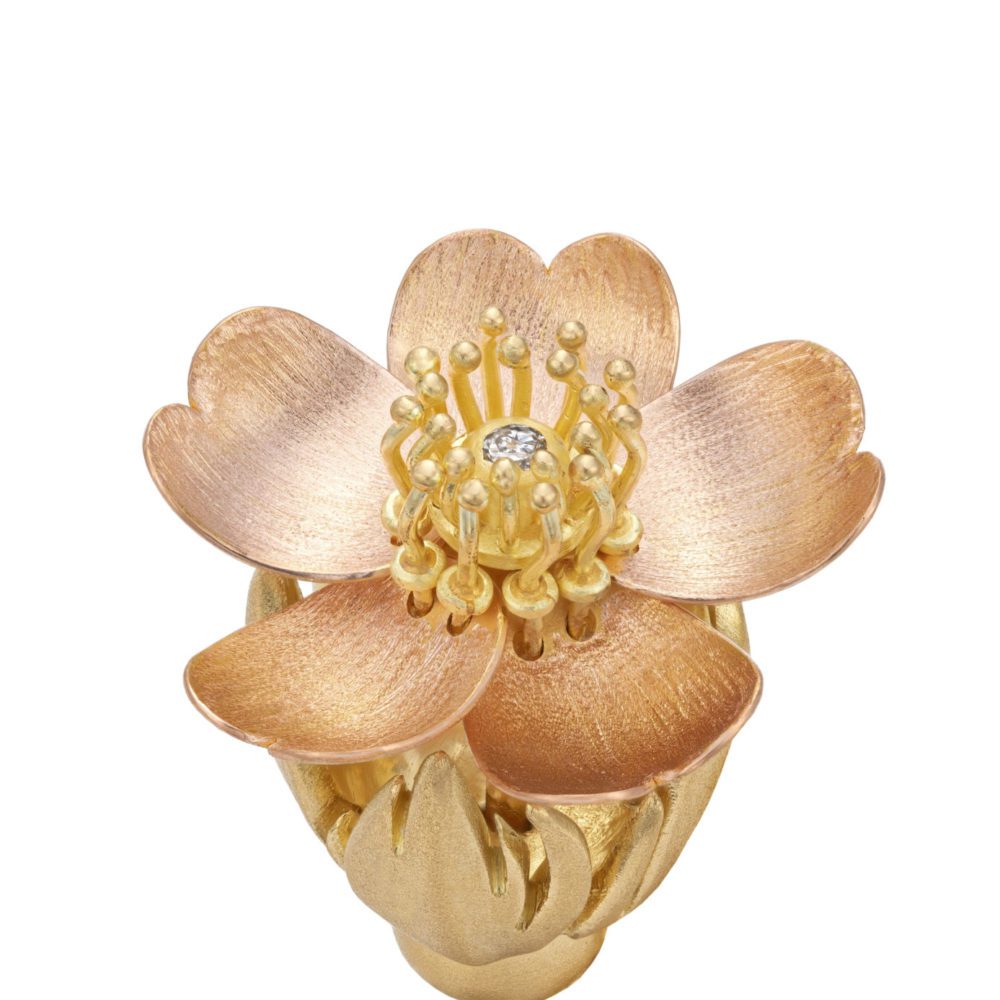 Kinetic, Gold Poppy Locket Necklace | Handmade by Victoria Walker