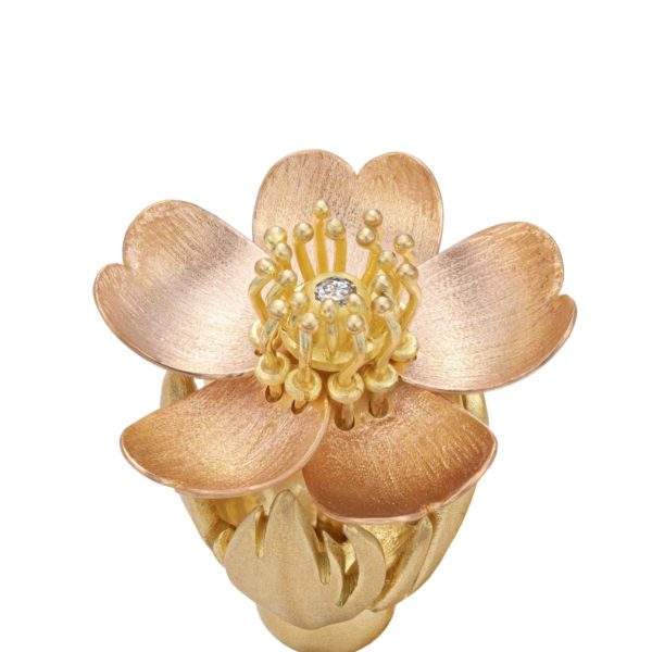 Kinetic, Gold Poppy Locket Necklace | Handmade by Victoria Walker