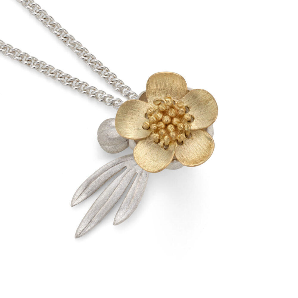 Kinetic, Silver Poppy Locket Necklace | Handmade by Victoria Walker
