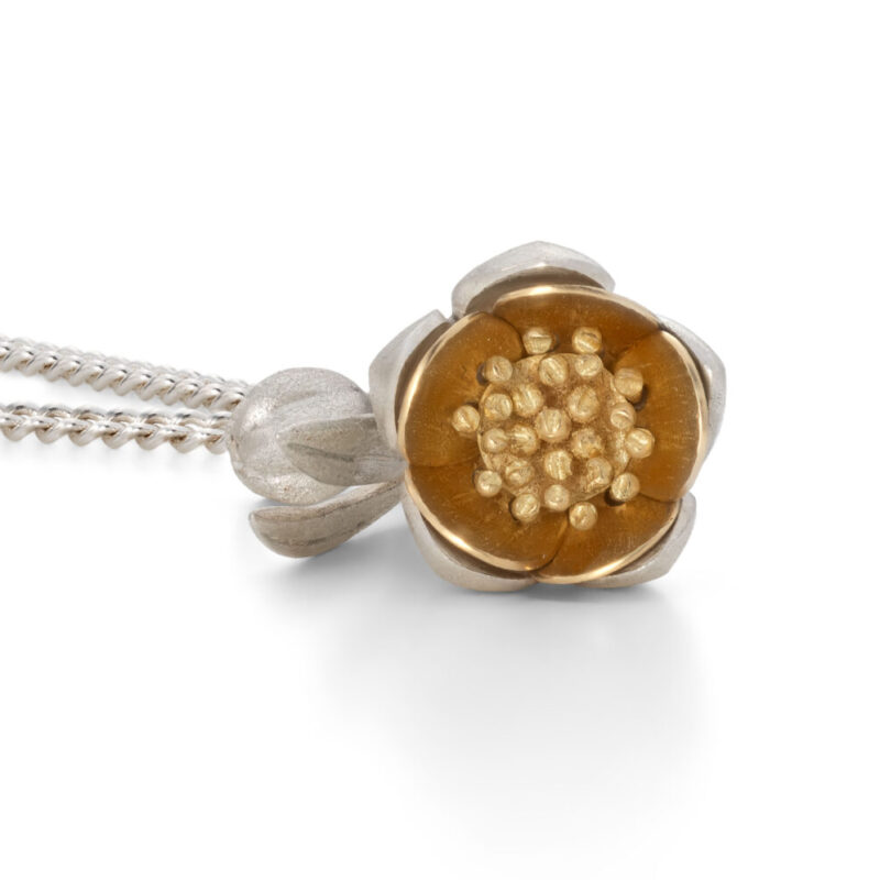Kinetic, Silver Poppy Locket Necklace | Handmade by Victoria Walker