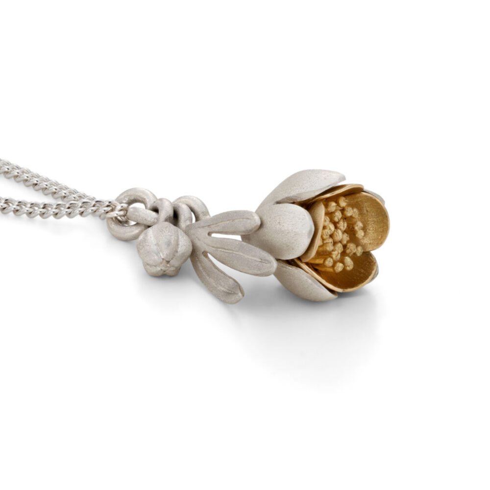 Kinetic, Silver Poppy Locket Necklace | Handmade by Victoria Walker