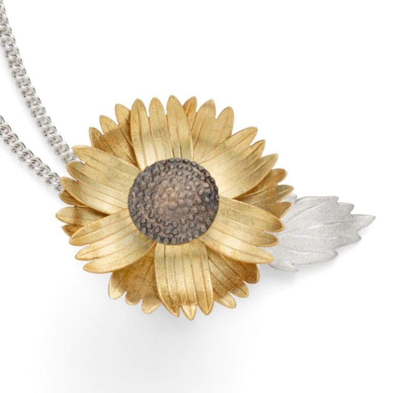 Kinetic, Sunflower Locket Necklace | Handmade by Victoria Walker